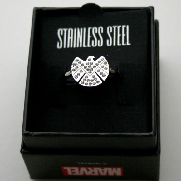 Marvel | Jewelry | Marvel Comics Shield Logo Stainless Steel Crystal ...